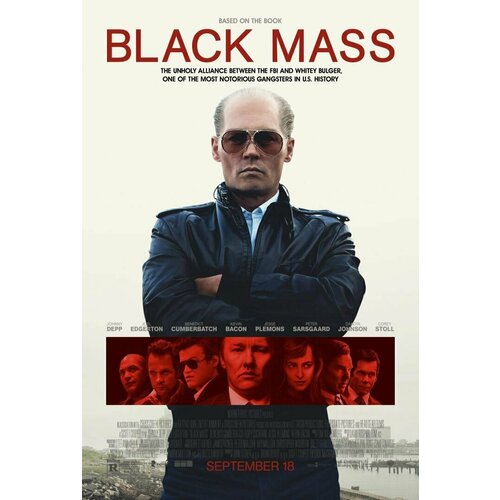 Плакат, постер на холсте Black mass, Черная месса. Размер 42 х 60 см