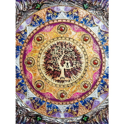 Плакат, постер на холсте Mandala/Мандала/искусство/арт/абстракция/творчество. Размер 60 на 84 см