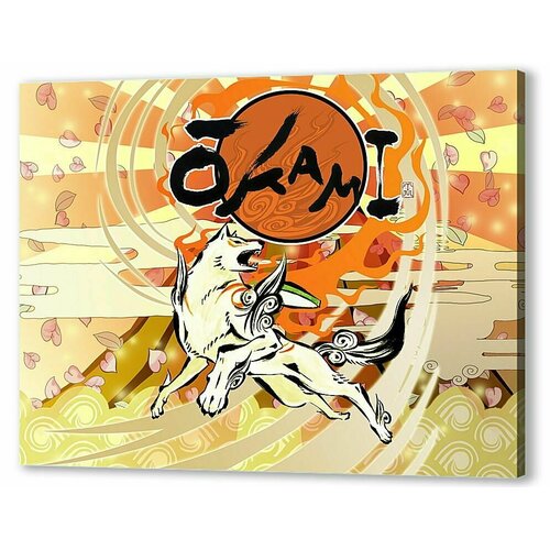 Плакат, постер на холсте Okami. Размер 21 х 30 см