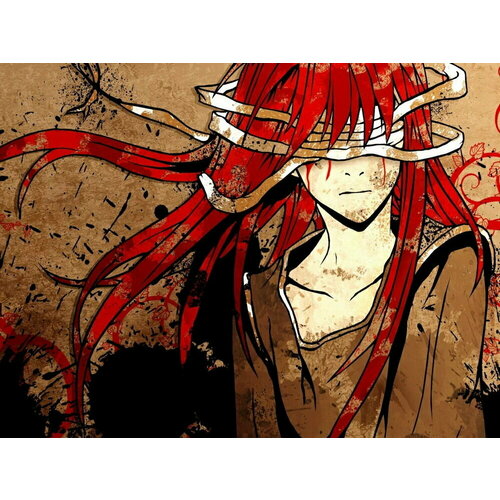 Плакат, постер на холсте Girl: Red Head/Девушка с красными волосами/искусство/арт/абстракция/творчество. Размер 42 на 60 см