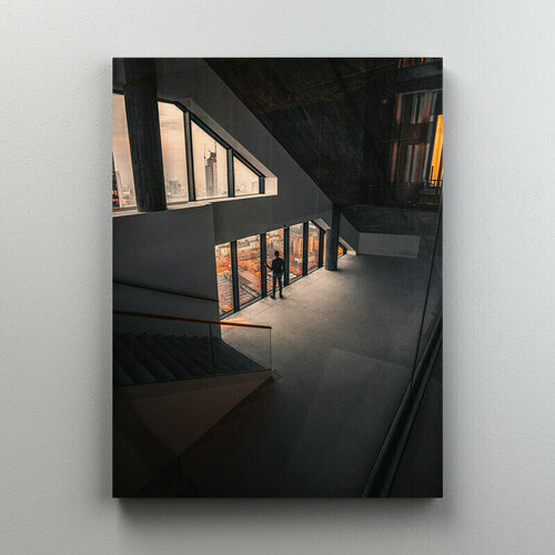 Интерьерная картина на холсте "Лестница лофт", размер 22x30 см