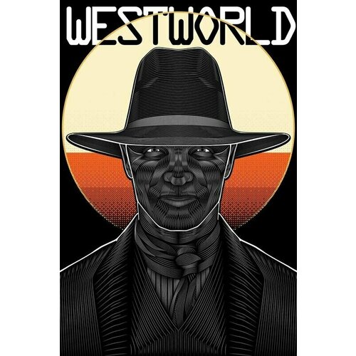 Плакат, постер на холсте Мир Дикого Запада (Westworld), Джонатан Нолан, Джонни Кэмпбелл, Ричард Дж. Льюис. Размер 21 х 30 см