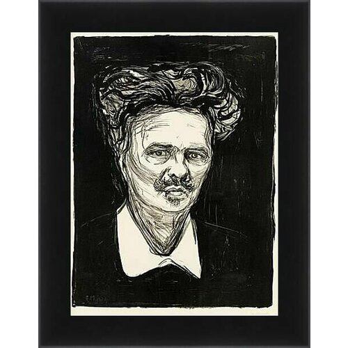 Плакат, постер на холсте August Strindberg. Эдвард Мун. Размер 21 х 30 см