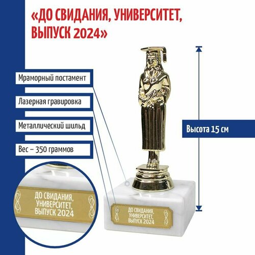 Подарки Статуэтка Учёба Ж "До свидания, университет. Выпуск 2024" (15 см)