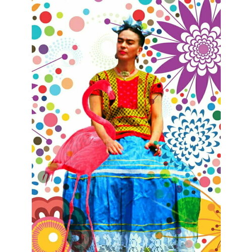 Плакат, постер на холсте Frida Kahlo/Фрида Кало/искусство/арт/абстракция/творчество. Размер 21 х 30 см