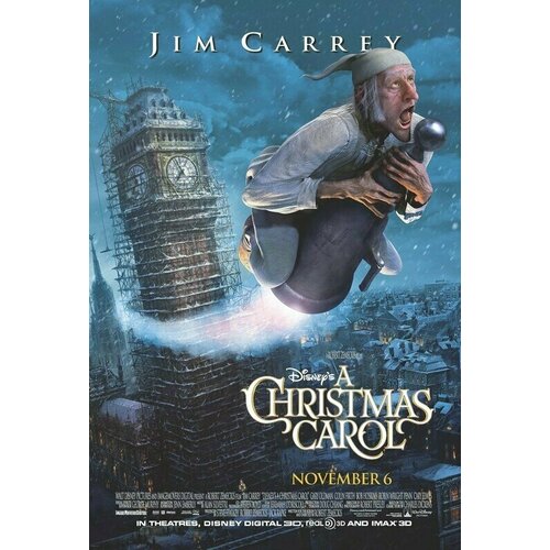 Плакат, постер на холсте Рождественская история (A Christmas Carol), Роберт Земекис. Размер 30 х 42 см
