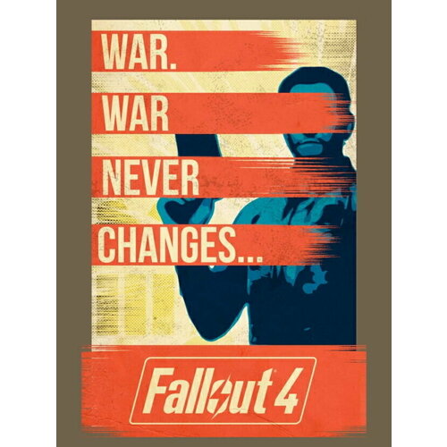 Плакат, постер на бумаге Fallout: War Never Changes/Фаллаут/игровые/игра/компьютерные герои персонажи. Размер 30 х 42 см