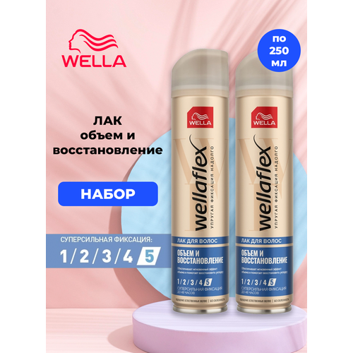 WELLAFLEX Набор Лак для волос Объем и укладка Ультрасильная Фиксация 5 250 мл, 2шт
