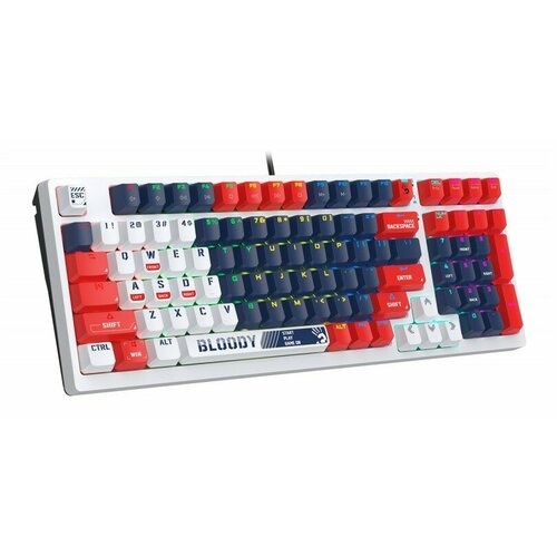 Игровая клавиатура Bloody S98 синий/белый (SPORTS NAVY)