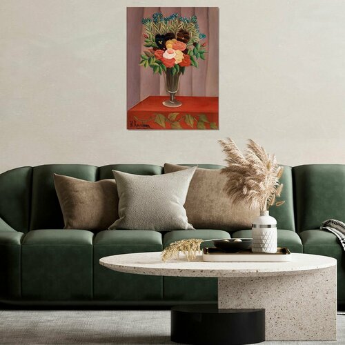 Картина на холсте, репродукция / Анри Руссо - Bouquet of Flowers / Размер 40 x 53 см