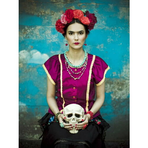 Плакат, постер на бумаге Frida Kahlo/Фрида Кало/винтажный/ретро. Размер 42 на 60 см