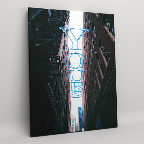 Картина на холсте (интерьерный постер) "Нью Йорк Урбан", с деревянным подрамником, размер 45x60 см