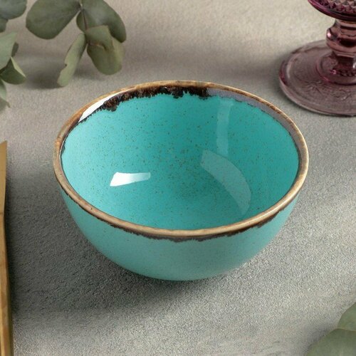 Салатник круглый Turquoise, 320 мл, d=12 см, цвет бирюзовый (комплект из 2 шт)