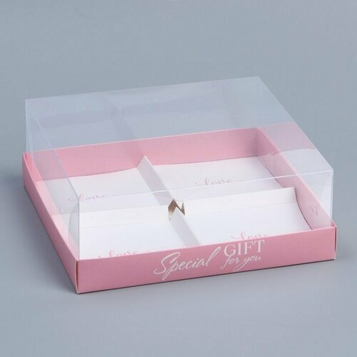 Коробка для для муссовых пирожных «Love», 17.8 х 17.8 х 6.5 см (комплект из 20 шт)
