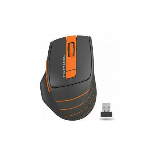 A-4Tech Мышь Fstyler FG30S ORANGE серый/оранжевый оптическая (2000dpi) беспроводная USB