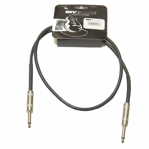 INVOTONE ACI1001/BK - инструментальный кабель, 6,3 джек моно <-> 6,3 джек моно, длина 1 м