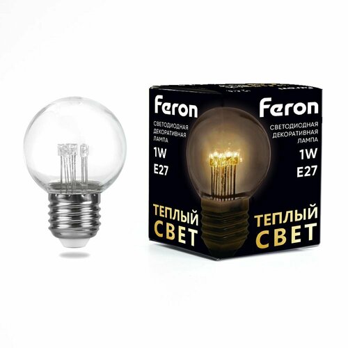 Лампа светодиодная Feron LB-378 E27 1W 2700K 10 штук fr_41918_10