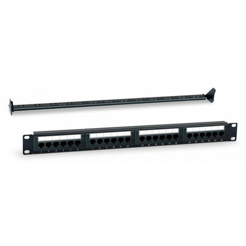 Патч-панель WRline (WR-PL-24-C5E-D) 19" 1U 24xRJ45 кат.5E