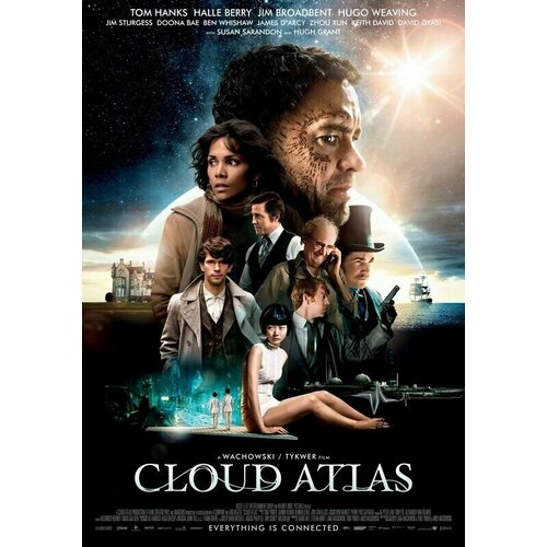 Плакат, постер на бумаге Облачный атлас (Cloud Atlas), Лана Вачовски, Том Тыквер, Энди Вачовски. Размер 30 х 42 см