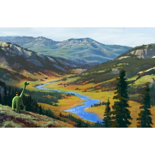 Плакат, постер на бумаге The Good Dinosaur/Хороший динозавр/. Размер 21 х 30 см
