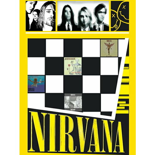 Плакат, постер на бумаге Nirvana/Нирвана/музыкальные/поп исполнитель/артист/поп-звезда/группа. Размер 30 х 42 см