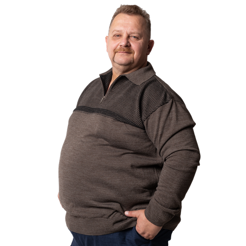 Пуловер Turhan, размер 6 XL, коричневый