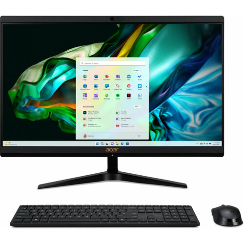 Acer Моноблок Acer Aspire C22-1800 21.5" Full HD i5 1335U (0.9) 8Gb SSD256Gb Iris Xe CR noOS WiFi BT 65W клавиатура мышь Cam черный 1920x1080