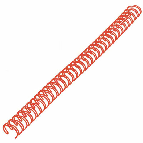 Спираль для переплета, пружин набор металлических для брошюровки, 11 мм (7/16"), красная, 90 листов.