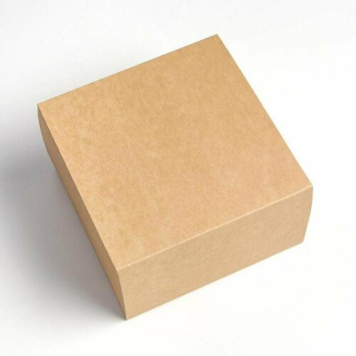 Коробка подарочная складная крафтовая, упаковка, 14 х 14 х 8 см (комплект из 23 шт)