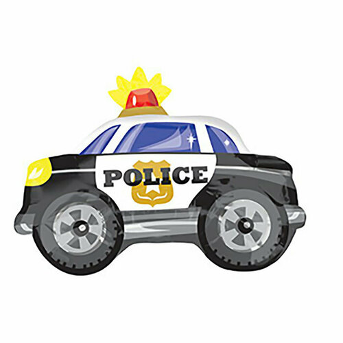 Шар фольгированный 20" «Машина Полиция» (комплект из 5 шт)