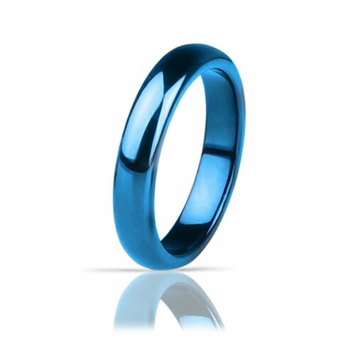 Кольцо обручальное, размер 17.5, синий
