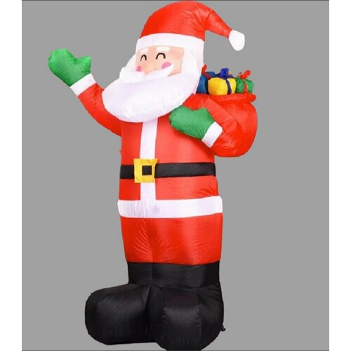 Надувная фигура Дед Мороз 180см, с подарками, компрессор и LED подсветка