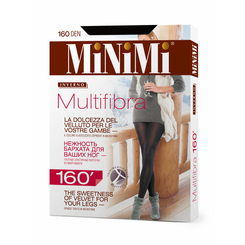 Колготки MiNiMi Multifibra, 160 den, размер 4/L, черный