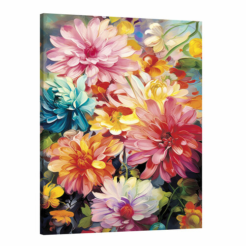 Интерьерная картина 50х70 "Цветочный оазис"