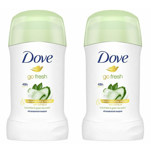 Dove Антиперспирант-карандаш Go Fresh Cucumber, 40 мл, 2 шт