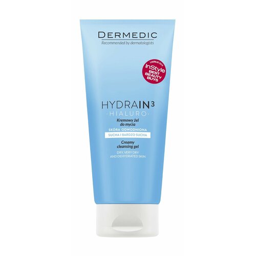 Увлажняющий уход гель крем для умывания Dermedic Hydrain3 Hialuro Creamy Cleansing Gel