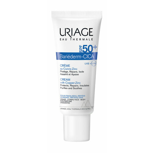 Крем для лица с медью и цинком SPF 50 Uriage Bariederm Cica-Cream SPF 50+