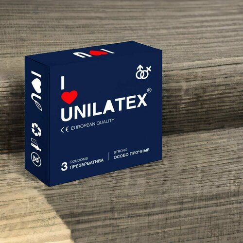 Ультрапрочные презервативы Unilatex Extra Strong - 3 шт.
