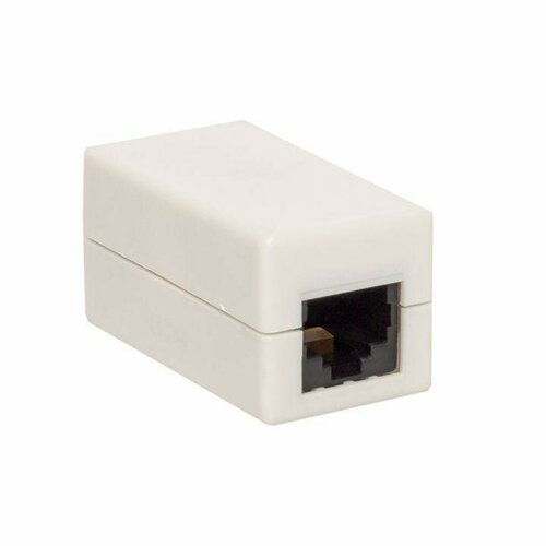 Адаптер проходной TERACOM кат.5E неэкранированный RJ45-RJ45 бел. EKF TRC-INLC-2RJ45-5EUTP-WH