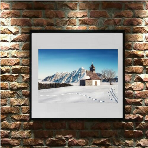 Постер "Зима в горах Австрии" Cool Eshe из коллекции "Природа", плакат А4 (29,7 х 21 см) для интерьера