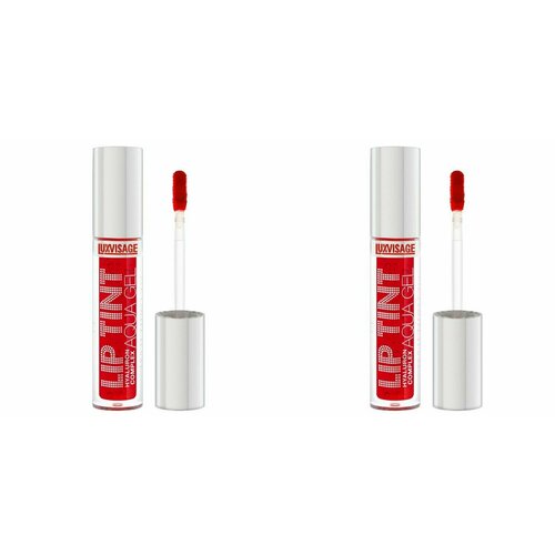 LUXVISAGE Оттеночный гель-тинт для губ lip tint aqua gel hyaluron, тон 1, 2 уп