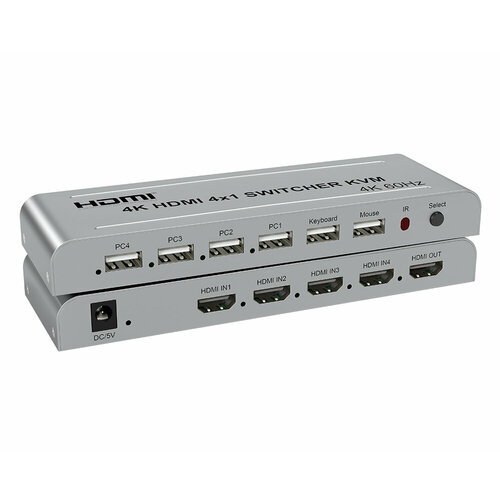 Переключатель HDMI V-2.0 4 входа 1 выход + KVM USB /VСonn/