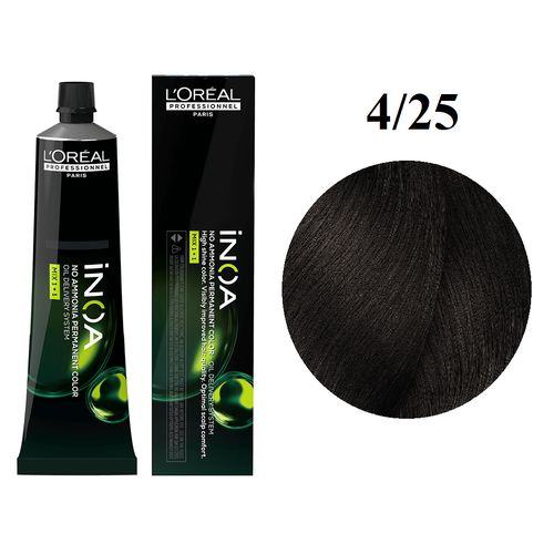Краска для волос - Loreal Inoa 4.25 (Шатен перламутрово-махагоновый) 60 ml