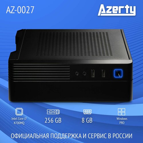 Мини ПК Azerty AZ-0027 (Intel i7-4700MQ 2x2.4GHz, 8Gb DDR3L, 256Gb SSD, Wi-Fi, BT)