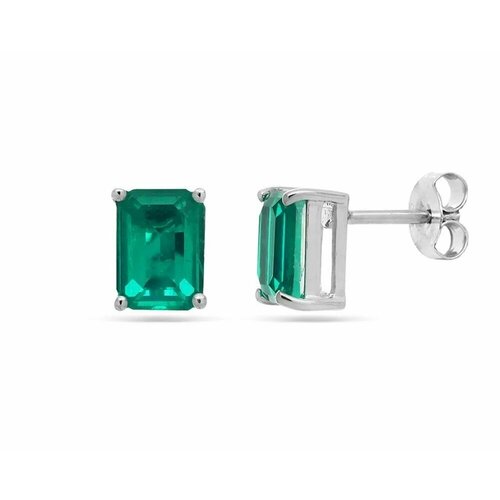 Серьги пусеты Tosya, серебро, 925 проба, белый