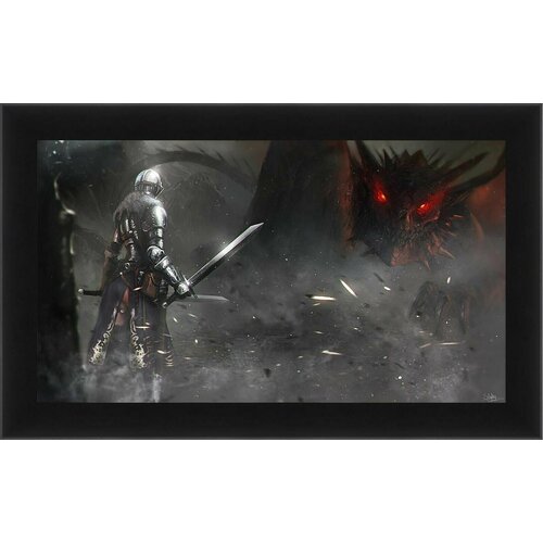 Плакат, постер на холсте Dark Souls II. Размер 21х30 см