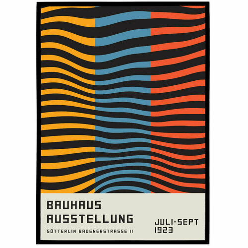 Плакат, постер на бумаге Выставка Bauhaus-Геометрическая абстракция. Размер 42 х 60 см