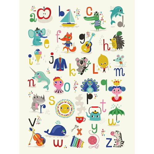Плакат, постер на бумаге Alphabet Children/Детский алфавит/искусство/арт/абстракция/творчество. Размер 42 х 60 см