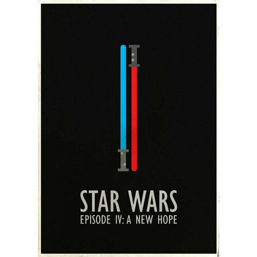 Плакат, постер на холсте Star Wars Minimal/Звездные Войны Минимал. Размер 21 х 30 см