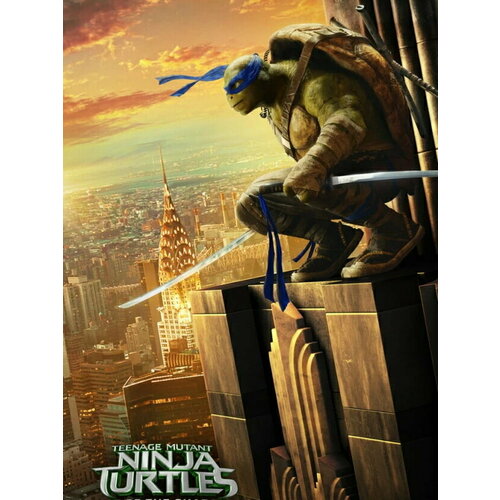 Плакат, постер на холсте Teenage Mutant Ninja Turtles /Черепашки ниндзя: Леонардо/искусство/арт/абстракция/творчество. Размер 21 х 30 см